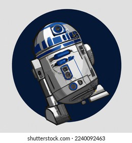 Flat Design Vector-style Image R2d2 Pop AI-generated image 2433356877 ...