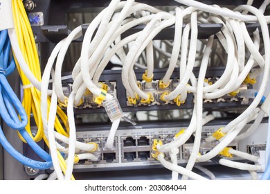 Rack Main Server Internet Connected Cluttered Stock Photo 203084044 ...