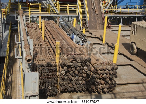 Rack Sections Rusty Drill Pipe Other Stock Photo (Edit Now) 351057527