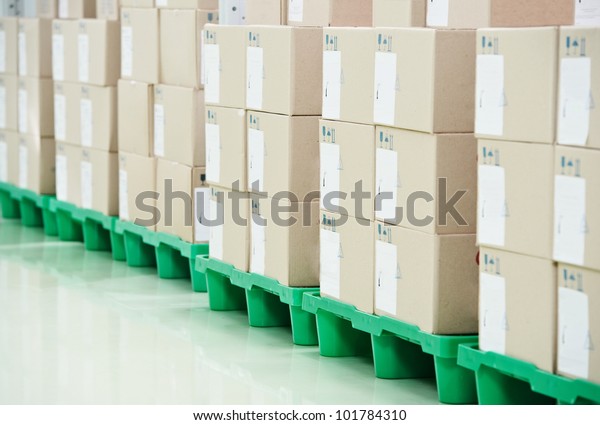 Rack Stack Arrangement Cardboard Boxes Store Stock Photo (Edit Now ...