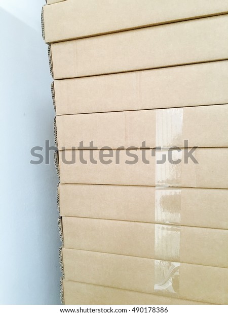 Rack Stack Arrangement Cardboard Boxes Store Stock Photo 490178386 ...