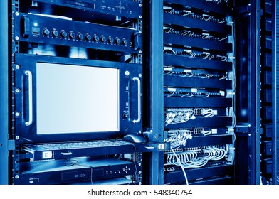 Rackmount Led Console Server Room Data Foto Stok 548340754 | Shutterstock