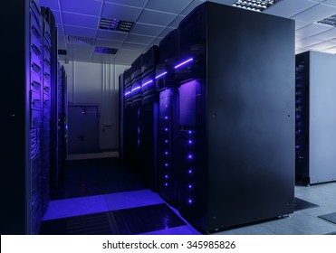 Data Center Multiple Rows Fully Operational Stock Photo (Edit Now ...