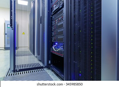 Rackserver Hardware Open Door Data Center Stock Photo 345985850 ...