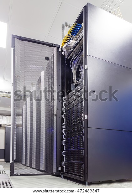Rackserver Hardware Open Door Data Center Stock Photo 472469347 ...