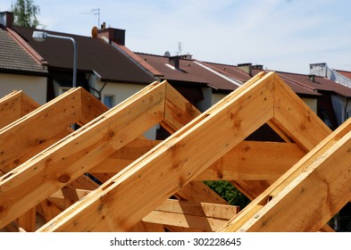 Wood Girder Beams New Roof Construction Stock Photo 1821195467 ...