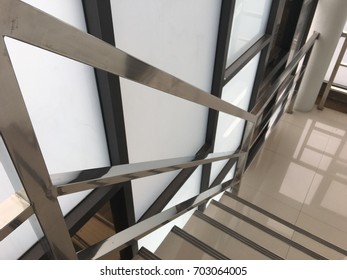 Railing Down Building Close Stock Photo (Edit Now) 703064005
