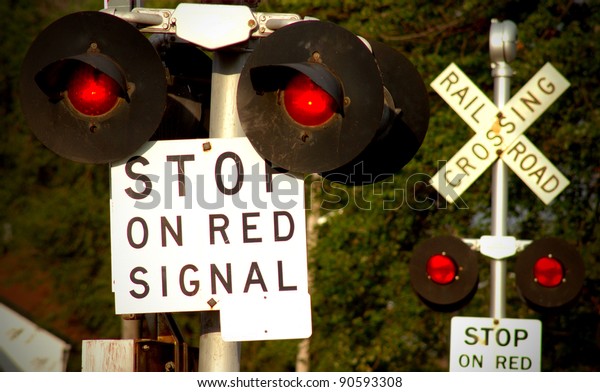 Railyard Switch Flags Stock Photo 90593308 | Shutterstock