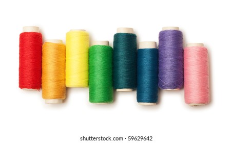 Rainbow Colored Set Threads Isolated Over Stock Photo 59629642 ...
