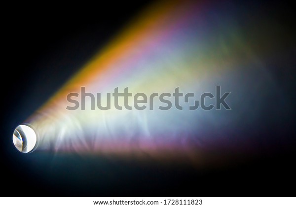 Rainbow Projector Spotlight Light Beam Movie Stock Photo 1728111823 ...
