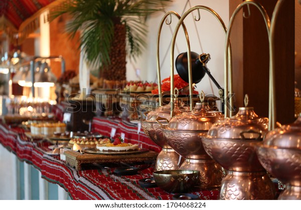 Ramadan Iftar Buffet Table Setup Stock Photo (Edit Now) 1704068224