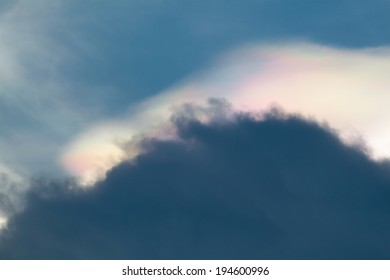 Rare Sight Iridescent Clouds Diffraction Can Stock Photo 194600996 ...