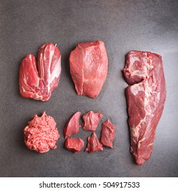 Different Types Raw Pork Meat Beef Stock Photo 1038555919 | Shutterstock