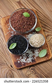 Raw Rice Kernels Different Types Rustic 스톡 사진 226521358 | Shutterstock