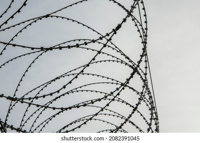 Razor Wire On Border Between Two Stock Photo 2082391045 | Shutterstock