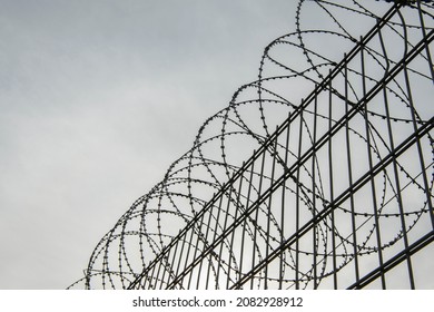 Razor Wire On Border Between Two Stock Photo 2082928912 | Shutterstock