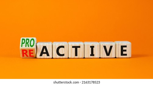 Reactive Proactive Symbol Turned Wooden Cubes Stock Photo 2163178523 ... Reactive Proactive Symbol Turned Wooden Cubes Stock Photo 2163178523 ...
