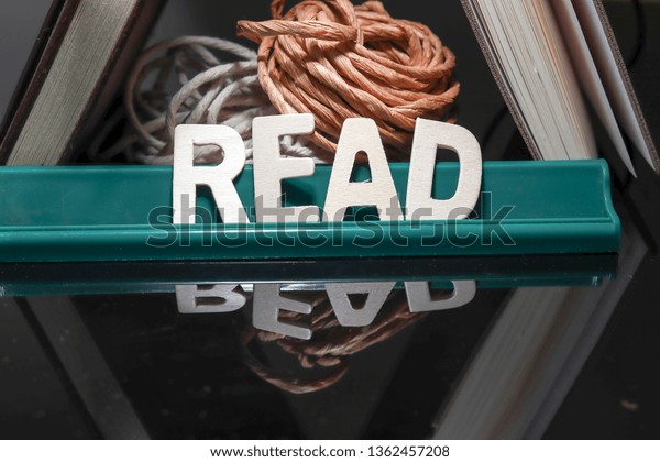 Read Alphabet Reflection Reading Knowledge Concept Stock Photo ...