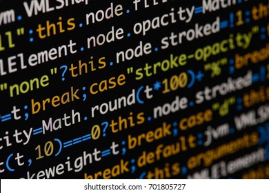 Real Java Script Code Developing Screen Stock Photo 701806579 ...