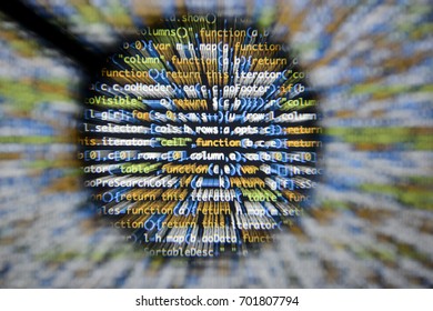 Real Java Script Code Developing Screen Stock Photo 701807722 ...