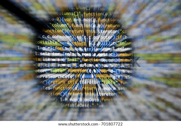 Real Java Script Code Developing Screen Stock Photo 701807722 ...