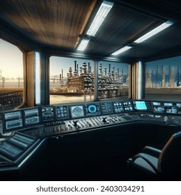 Futuristic Open-pit Mining Operation Remote-controlled Technology AI ...