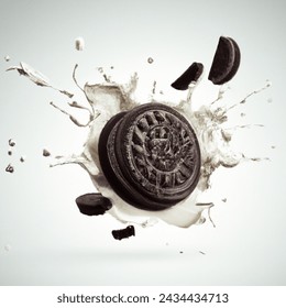 Realistic Illustration Oreo Cookie Without Logo AI-generated image ...