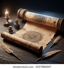 Dungeons Dragons Scroll Riddles On AI-generated image 2522089123 ...