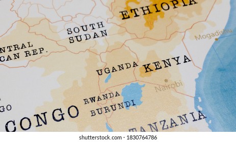 Realistic Map Uganda Stock Photo 1830764786 | Shutterstock