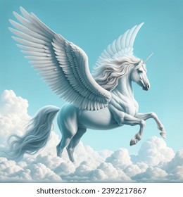 Pegasus Flying AI-generated image 2467246529 | Shutterstock