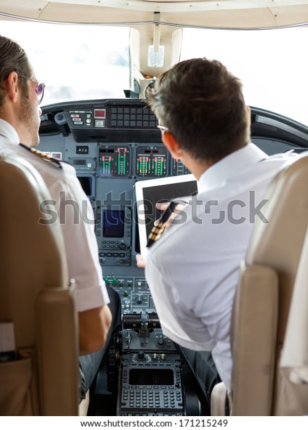 Rear View Pilot Copilot Using Digital Stock Photo 171215249 | Shutterstock