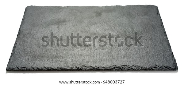 Rectangular Black Textured Slate Board Dishes Stock Photo 648003727 ...