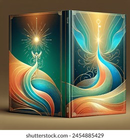 Rectangular Book Cover Image Vibrant Background AI-generated image ...