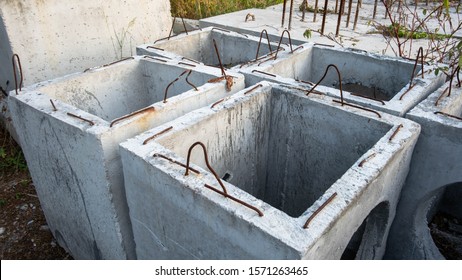 Rectangular Cement Pipes Drainage Pipes Placed Stock Photo (Edit Now ...