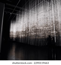 Video Projection Installation On Sheer Curtains AI-generated image ...