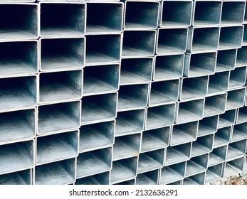 Rectangular Metal Profile Pipe Bundles Metal Stock Photo 2132636291 ...