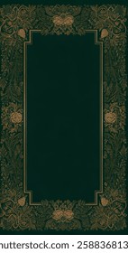 Rectangular Victorian Era Botanic Border Vector AI-generated image ...