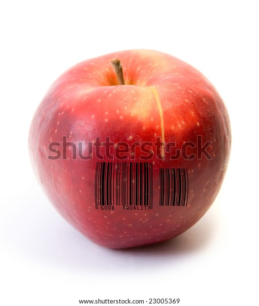 Red Apple Fruit Barcode Isolated On Stock Photo 23005369 | Shutterstock
