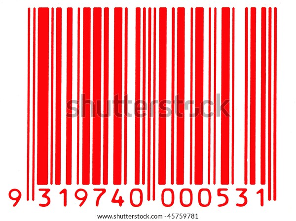 Red Barcode Stock Photo (Edit Now) 45759781