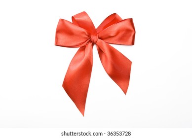 Red Fabric Bow Have White Spots Stock Photo (Edit Now) 165979049