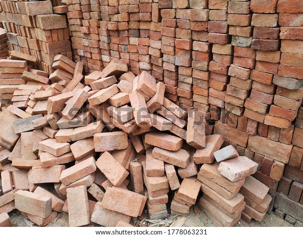 Red Brick Block Stacked Bricks Rough Stock Photo 1778063231 | Shutterstock