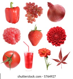Red Collection Red Objects Isolated On Stock Photo 5764927 | Shutterstock