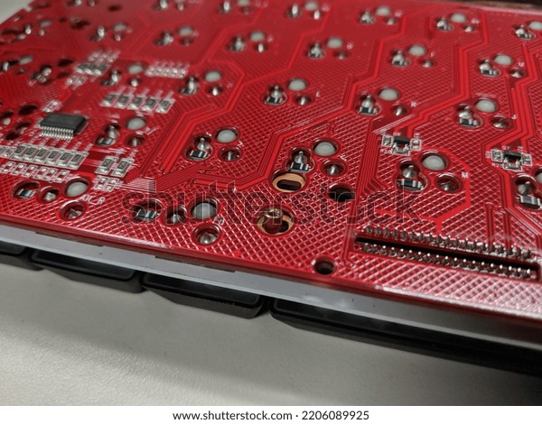 Red Computer Keyboard Circuit Board Pcb Stock Photo 2206089925 ...