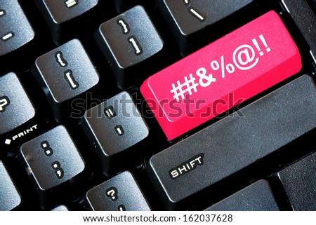 Red CURSE Button On Computer Keyboard Stock Photo (Edit Now) 162037628 ...