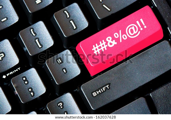 Red Curse Button On Computer Keyboard Stock Photo 162037628 | Shutterstock