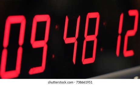 Red Digital Timer Numbers Counting Time Stock Photo 738661963 ...