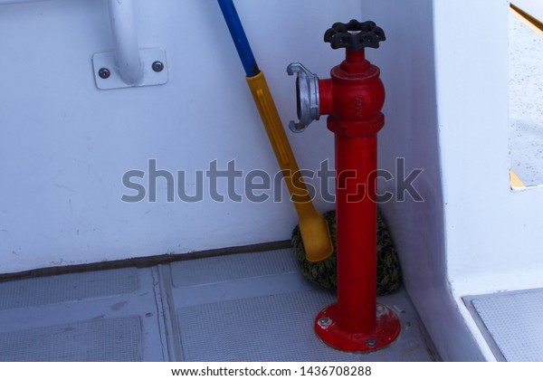 Red Fire Fighting Column Stock Photo (Edit Now) 1436708288