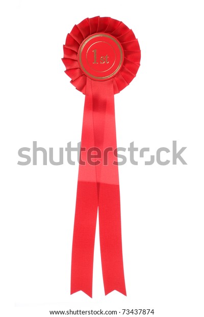 Red First Place Rosette Studio Cutout Stock Photo 73437874 | Shutterstock