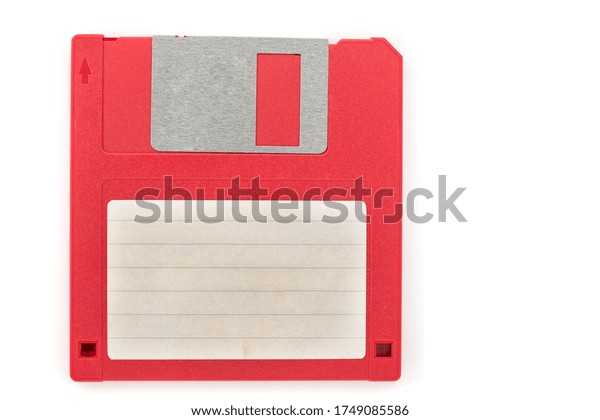 Red Floppy Disk Blank Label On Stock Photo 1749085586 | Shutterstock