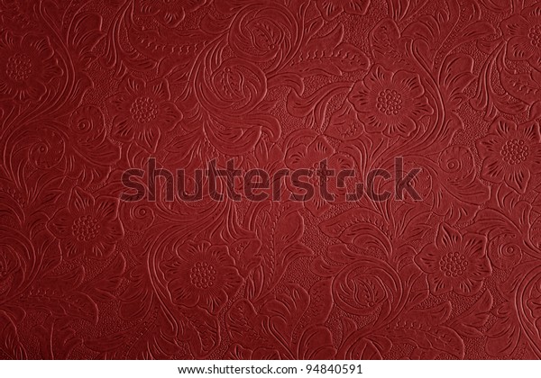 Red Floral Pattern Stock Photo (Edit Now) 94840591